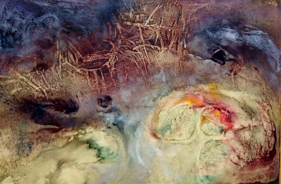 A James Gleeson Original Oil Painting, What The Thunder Said Auction ...