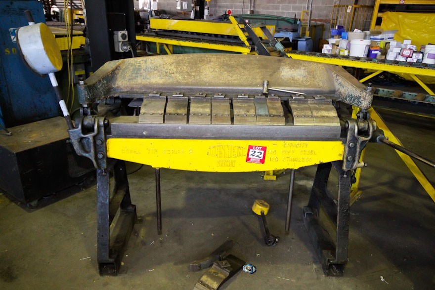 Pan brake - John Heine model 71H Series 2, 14 gauge soft steel and 16 ...