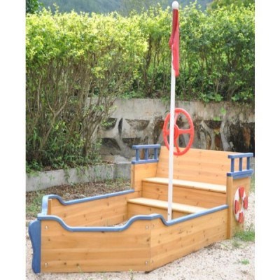 Buy Kids Wooden Boat Shape Sandpit | Grays Australia